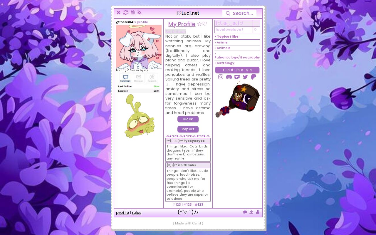 Rei's bio 💜